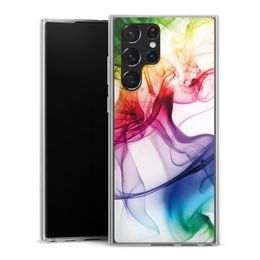 DeinDesign Galaxy S22 Ultra Handy Silikon H&uuml;lle Case transparent Handyh&uuml;lle Rainbow Colour Water Silikon Case