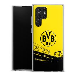 DeinDesign Galaxy S22 Ultra Handy Silikon H&uuml;lle Case transparent Handyh&uuml;lle Merchandise Bvb Borussia Dortmund Silikon Case