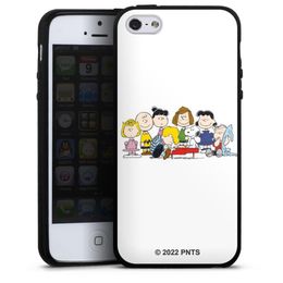 DeinDesign iPhone SE (2016-2019) Handy Silikon H&uuml;lle Case schwarz Handyh&uuml;lle Merchandise Kindheit Peanuts