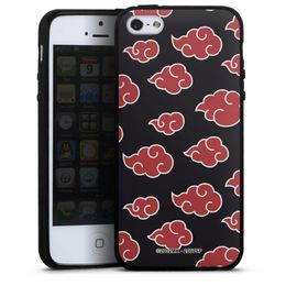 DeinDesign iPhone SE (2016-2019) Handy Silikon H&uuml;lle Case schwarz Handyh&uuml;lle Naruto Shippuden Akatsuki Official Licensed Product