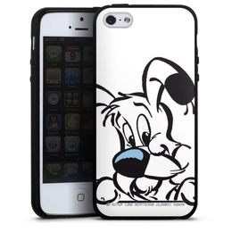 DeinDesign iPhone SE (2016-2019) Handy Silikon H&uuml;lle Case schwarz Handyh&uuml;lle Comic Idefix Official Licensed Product