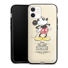 DeinDesign iPhone 12 Handy Silikon H&uuml;lle Case schwarz Handyh&uuml;lle Official Licensed Product Mickey Mouse Disney