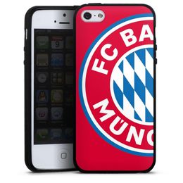 DeinDesign iPhone SE (2016-2019) Handy Silikon H&uuml;lle Case schwarz Handyh&uuml;lle Official Licensed Product Fcb Fc Bayern M&uuml;nchen