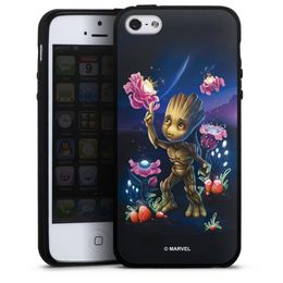 DeinDesign iPhone SE (2016-2019) Handy Silikon H&uuml;lle Case schwarz Handyh&uuml;lle Guardians Of The Galaxy Marvel Baby Groot