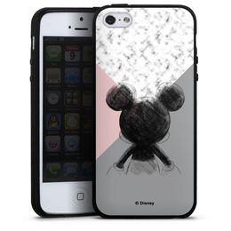 DeinDesign iPhone SE (2016-2019) Handy Silikon H&uuml;lle Case schwarz Handyh&uuml;lle Mickey Mouse Disney Marble