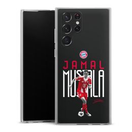 DeinDesign Galaxy S22 Ultra Handy Silikon H&uuml;lle Case transparent Handyh&uuml;lle Fc Bayern M&uuml;nchen Jamal Musiala Official Licensed Product Silikon Case