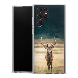 DeinDesign Galaxy S22 Ultra Handy Silikon H&uuml;lle Case transparent Handyh&uuml;lle Forrest Deer Meadow Silikon Case