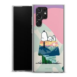 DeinDesign Galaxy S22 Ultra Handy Silikon H&uuml;lle Case transparent Handyh&uuml;lle Official Licensed Product Peanuts Snoopy Silikon Case
