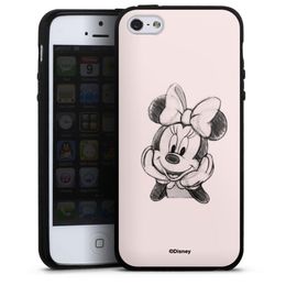 DeinDesign iPhone SE (2016-2019) Handy Silikon H&uuml;lle Case schwarz Handyh&uuml;lle Disney Minnie Mouse Official Licensed Product