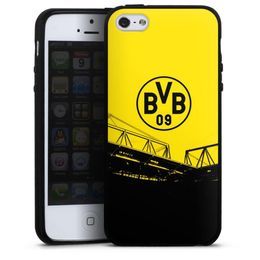 DeinDesign iPhone SE (2016-2019) Handy Silikon H&uuml;lle Case schwarz Handyh&uuml;lle Bvb Merchandise Borussia Dortmund