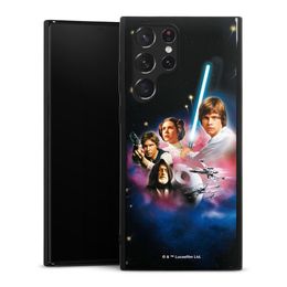 DeinDesign Galaxy S22 Ultra Handy Silikon H&uuml;lle Case schwarz Handyh&uuml;lle Star Wars Lightsaber Merchandise
