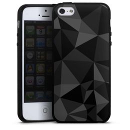 DeinDesign iPhone SE (2016-2019) Handy Silikon H&uuml;lle Case schwarz Handyh&uuml;lle Muster Abstract Geometric