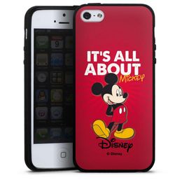 DeinDesign iPhone SE (2016-2019) Handy Silikon H&uuml;lle Case schwarz Handyh&uuml;lle Disney Mouse Official Licensed Product