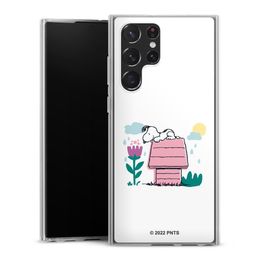 DeinDesign Galaxy S22 Ultra Handy Silikon H&uuml;lle Case transparent Handyh&uuml;lle Snoopy Dog Official Licensed Product Silikon Case
