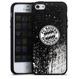 DeinDesign iPhone SE (2016-2019) Handy Silikon H&uuml;lle Case schwarz Handyh&uuml;lle Fc Bayern M&uuml;nchen Official Licensed Product Fcb