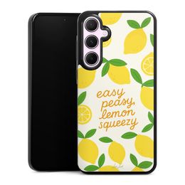 DeinDesign Galaxy A55 5G Handy Slim Case extra d&uuml;nn Silikon Handyh&uuml;lle schwarz H&uuml;lle Spruch Statement Lemon Silikon Slim Case