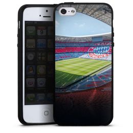 DeinDesign iPhone SE (2016-2019) Handy Silikon H&uuml;lle Case schwarz Handyh&uuml;lle Fcb Stadium Fc Bayern M&uuml;nchen