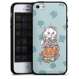 DeinDesign iPhone SE (2016-2019) Handy Silikon H&uuml;lle Case schwarz Handyh&uuml;lle Cat Disney Aristocats