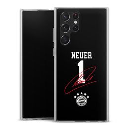 DeinDesign Galaxy S22 Ultra Handy Silikon H&uuml;lle Case transparent Handyh&uuml;lle Fc Bayern M&uuml;nchen Manuel Neuer Fcb Silikon Case