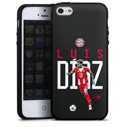 DeinDesign iPhone SE (2016-2019) Handy Silikon H&uuml;lle Case schwarz Handyh&uuml;lle Official Licensed Product Luis Diaz Fc Bayern M&uuml;nchen