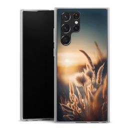 DeinDesign Galaxy S22 Ultra Handy Silikon H&uuml;lle Case transparent Handyh&uuml;lle Sun Pampasgras Nature Silikon Case