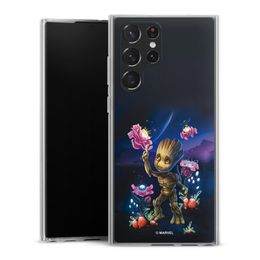 DeinDesign Galaxy S22 Ultra Handy Silikon H&uuml;lle Case transparent Handyh&uuml;lle Baby Groot Marvel Guardians Of The Galaxy Silikon Case