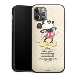 DeinDesign iPhone 12 Pro Handy Premium Silikon H&uuml;lle Handyh&uuml;lle schwarz Case Official Licensed Product Mickey Mouse Disney Silikon Premium Case