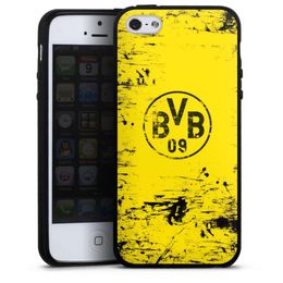DeinDesign iPhone SE (2016-2019) Handy Silikon H&uuml;lle Case schwarz Handyh&uuml;lle Borussia Dortmund Bvb Official Licensed Product