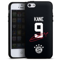 DeinDesign iPhone SE (2016-2019) Handy Silikon H&uuml;lle Case schwarz Handyh&uuml;lle Jersey Harry Kane Fc Bayern M&uuml;nchen