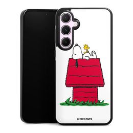 DeinDesign Galaxy A55 5G Handy Slim Case extra d&uuml;nn Silikon Handyh&uuml;lle schwarz H&uuml;lle Snoopy Peanuts Official Licensed Product Silikon Slim Case