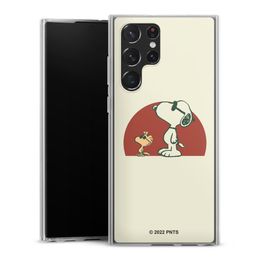 DeinDesign Galaxy S22 Ultra Handy Silikon H&uuml;lle Case transparent Handyh&uuml;lle Snoopy Official Licensed Product Kindheit Silikon Case