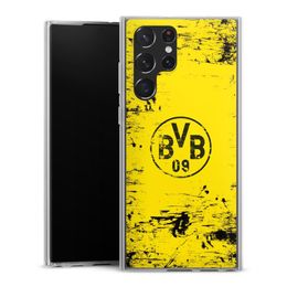 DeinDesign Galaxy S22 Ultra Handy Silikon H&uuml;lle Case transparent Handyh&uuml;lle Bvb Official Licensed Product Borussia Dortmund Silikon Case