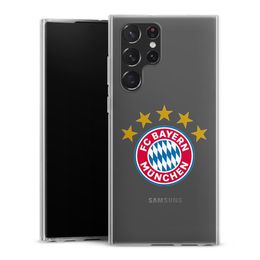 DeinDesign Galaxy S22 Ultra Handy Silikon H&uuml;lle Case transparent Handyh&uuml;lle Star Fcb Fc Bayern M&uuml;nchen Silikon Case