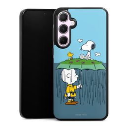 DeinDesign Galaxy A55 5G Handy Slim Case extra d&uuml;nn Silikon Handyh&uuml;lle schwarz H&uuml;lle Peanuts Children Snoopy Silikon Slim Case