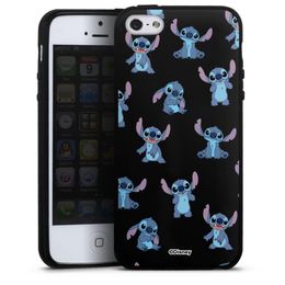 DeinDesign iPhone SE (2016-2019) Handy Silikon H&uuml;lle Case schwarz Handyh&uuml;lle Disney Lilo & Stitch Official Licensed Product