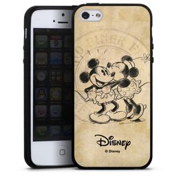 DeinDesign iPhone SE (2016-2019) Handy Silikon H&uuml;lle Case schwarz Handyh&uuml;lle Minnie Mouse Vintage Mickey Mouse