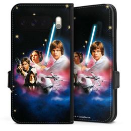 DeinDesign Google Pixel 10 Pro XL Handy Klapph&uuml;lle Handyh&uuml;lle aus Kunst Leder schwarz Flip Case Star Wars Lightsaber Merchandise Sideflip mit Lasche