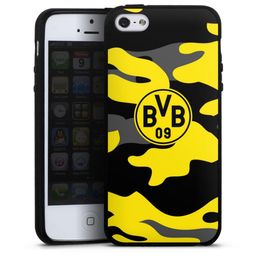 DeinDesign iPhone SE (2016-2019) Handy Silikon H&uuml;lle Case schwarz Handyh&uuml;lle Borussia Dortmund Bvb Merchandise