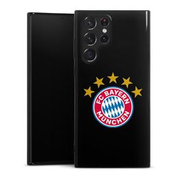 DeinDesign Galaxy S22 Ultra Handy Silikon H&uuml;lle Case schwarz Handyh&uuml;lle Star Fcb Fc Bayern M&uuml;nchen