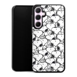 DeinDesign Galaxy A55 5G Handy Slim Case extra d&uuml;nn Silikon Handyh&uuml;lle schwarz H&uuml;lle Peanuts Snoopy Muster Silikon Slim Case