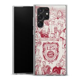 DeinDesign Galaxy S22 Ultra Handy Silikon H&uuml;lle Case transparent Handyh&uuml;lle Official Licensed Product Fcb 125 Jahre Fc Bayern M&uuml;nchen Silikon Case