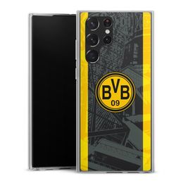 DeinDesign Galaxy S22 Ultra Handy Silikon H&uuml;lle Case transparent Handyh&uuml;lle Bvb Borussia Dortmund Stadium Silikon Case