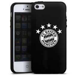 DeinDesign iPhone SE (2016-2019) Handy Silikon H&uuml;lle Case schwarz Handyh&uuml;lle Fc Bayern M&uuml;nchen Fcb Transparent
