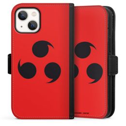 DeinDesign Galaxy A51 Handy Klapph&uuml;lle Handyh&uuml;lle aus Kunst Leder schwarz Flip Case Official Licensed Product Naruto Shippuden Sharingan Sideflip mit Lasche