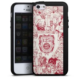 DeinDesign iPhone SE (2016-2019) Handy Silikon H&uuml;lle Case schwarz Handyh&uuml;lle Fcb 125 Jahre Fc Bayern M&uuml;nchen Official Licensed Product