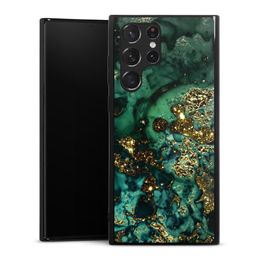 DeinDesign Galaxy S22 Ultra Handy Silikon H&uuml;lle Case schwarz Handyh&uuml;lle Muster Glitzer Marble