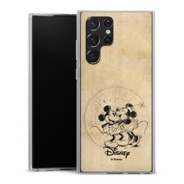 DeinDesign Galaxy S22 Ultra Handy Silikon H&uuml;lle Case transparent Handyh&uuml;lle Minnie Mouse Vintage Mickey Mouse Silikon Case