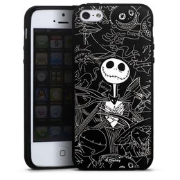 DeinDesign iPhone SE (2016-2019) Handy Silikon H&uuml;lle Case schwarz Handyh&uuml;lle Disney Nightmare Before Christmas Halloween