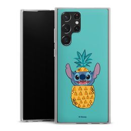 DeinDesign Galaxy S22 Ultra Handy Silikon H&uuml;lle Case transparent Handyh&uuml;lle Disney Lilo & Stitch Pineapple Silikon Case