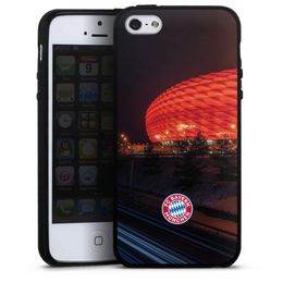 DeinDesign iPhone SE (2016-2019) Handy Silikon H&uuml;lle Case schwarz Handyh&uuml;lle Stadium Fc Bayern M&uuml;nchen Fcb